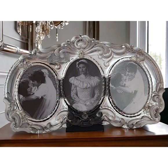Mikasa | Accents | Mikasa Lead Crystal Princess Oval Photo Frame For 3 ...